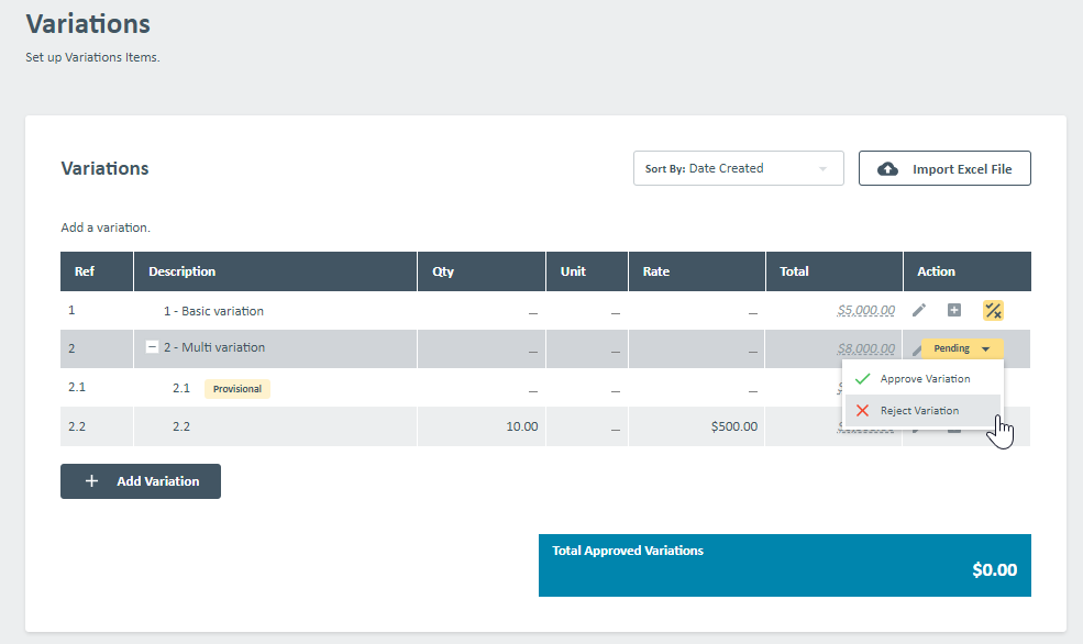 Setting Up Contract Line Items